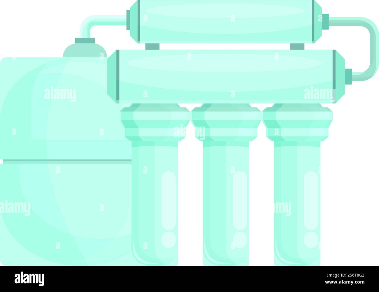 Osmosis membrane system icon cartoon vector. Water filter. Tank home ...