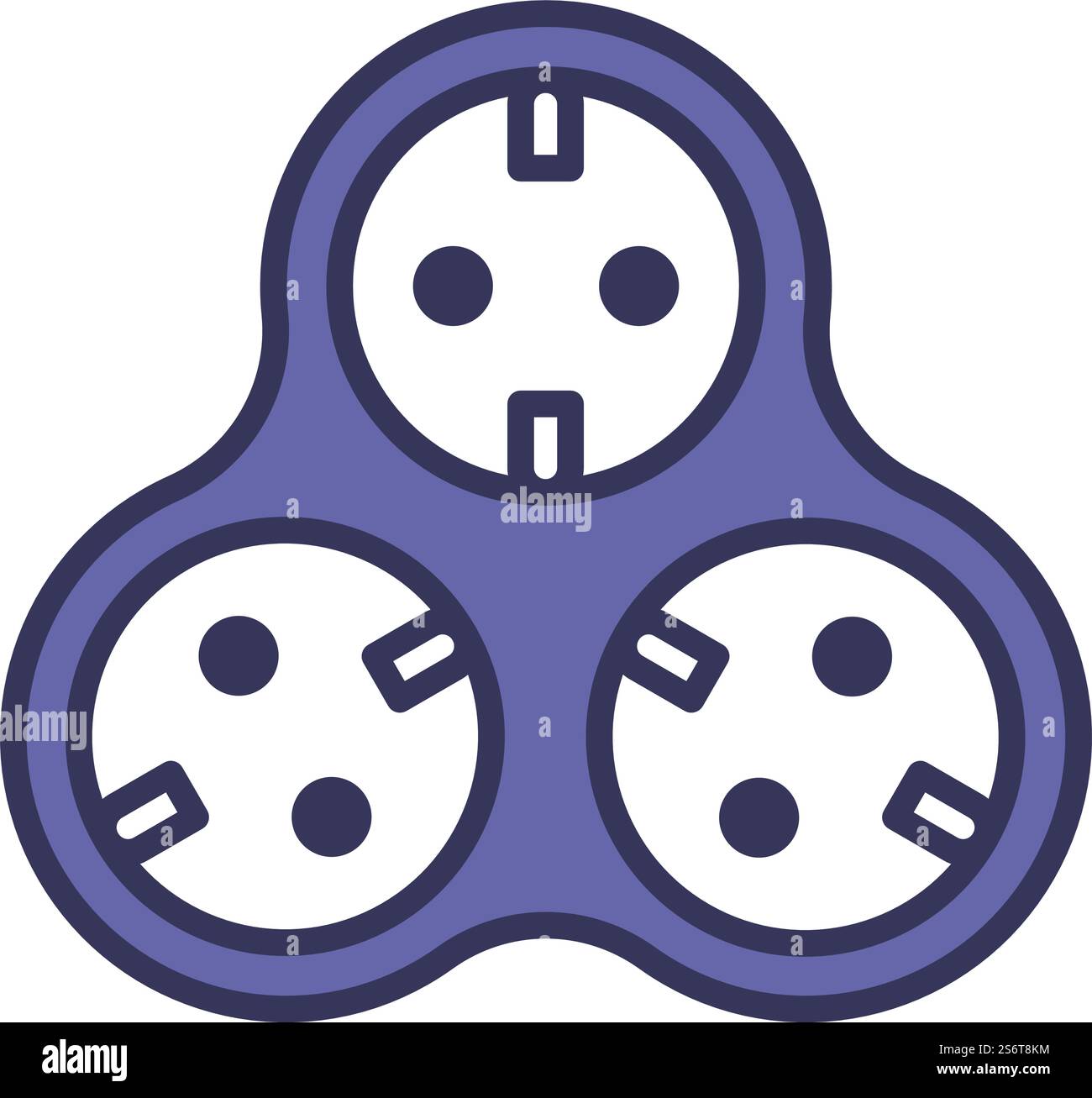 AC Splitter Icon. Editable Bold Outline With Color Fill Design. Vector ...