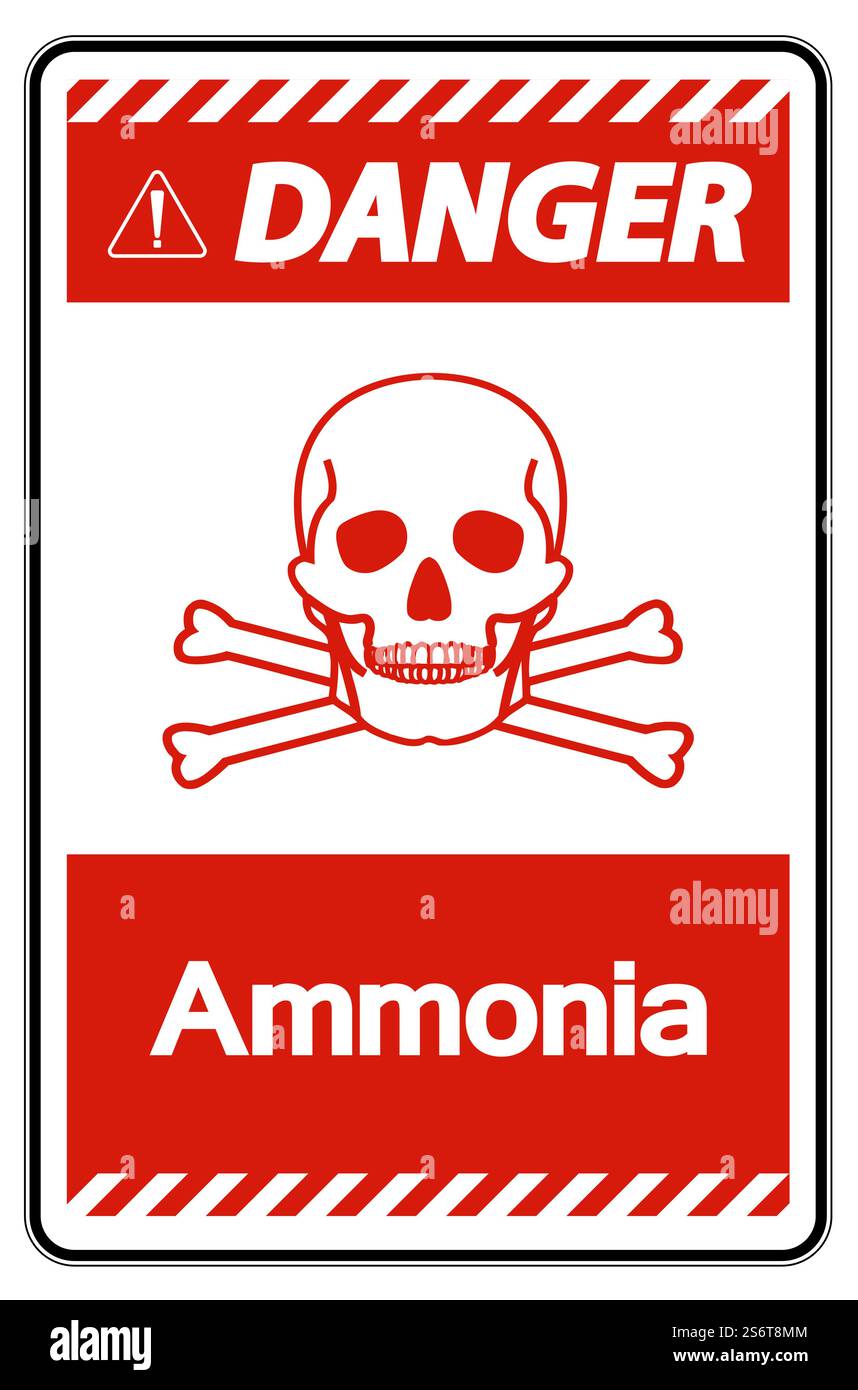 Danger Ammonia Symbol Sign On White Background Stock Vector Image & Art ...
