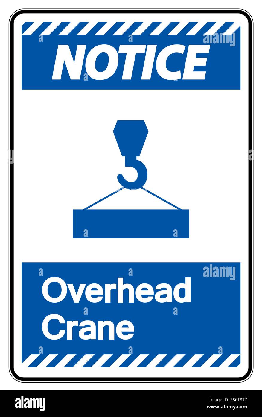 Notice Overhead Crane Symbol Sign On White Background Stock Vector ...