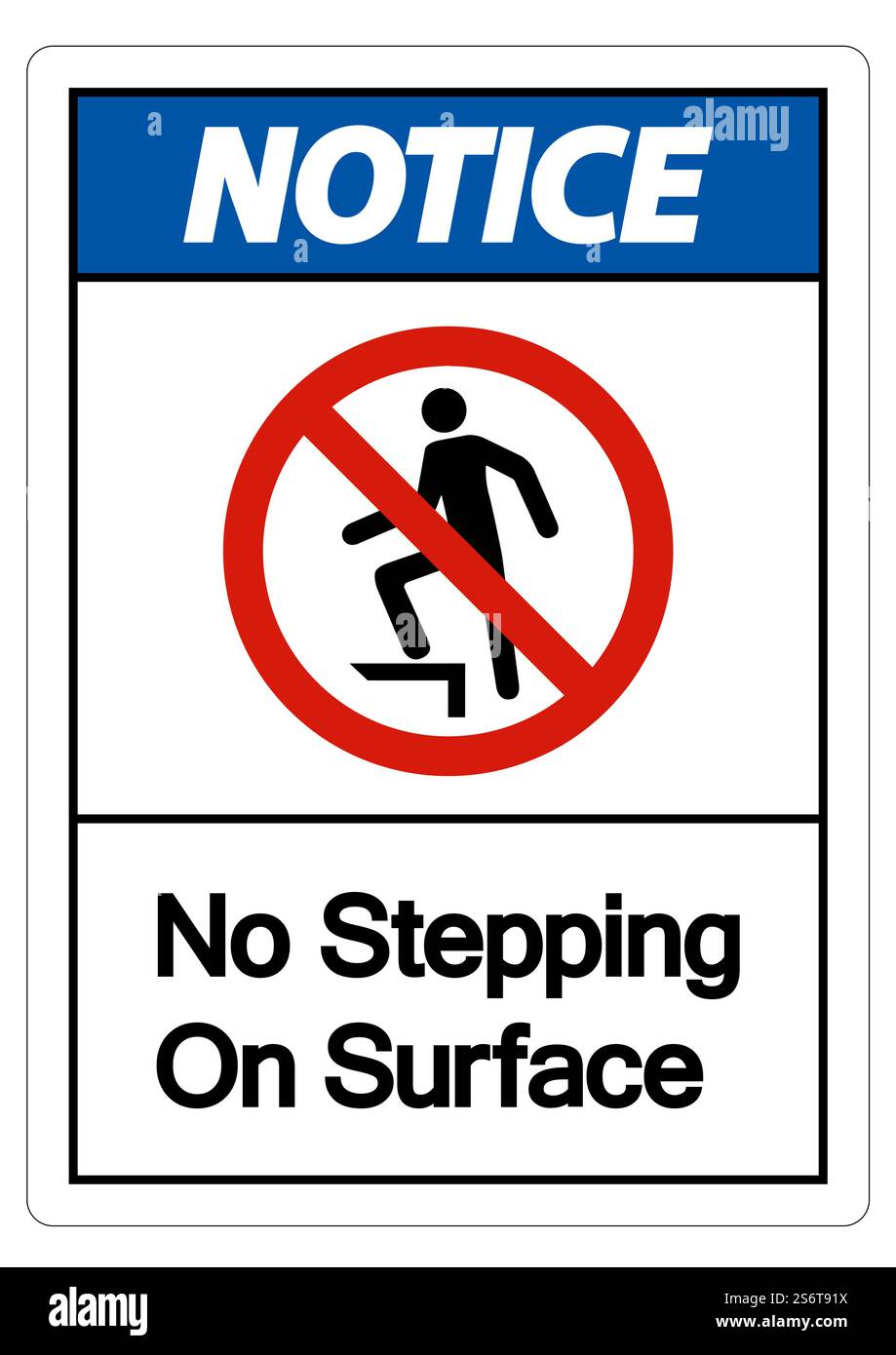 Notice No Stepping On Surface Symbol Sign Stock Vector Image & Art - Alamy