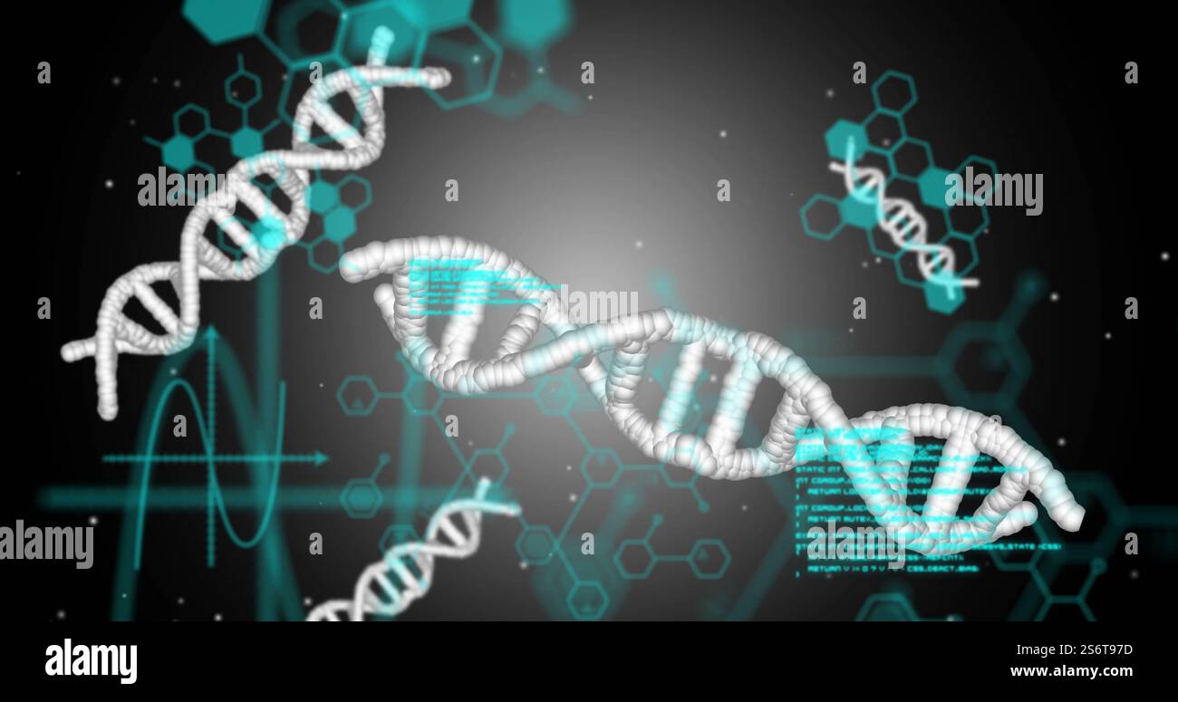 Dna strands scientific data processing hi-res stock photography and ...