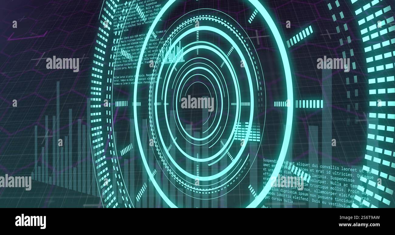 Image of digital data processing over scope scanning Stock Photo - Alamy