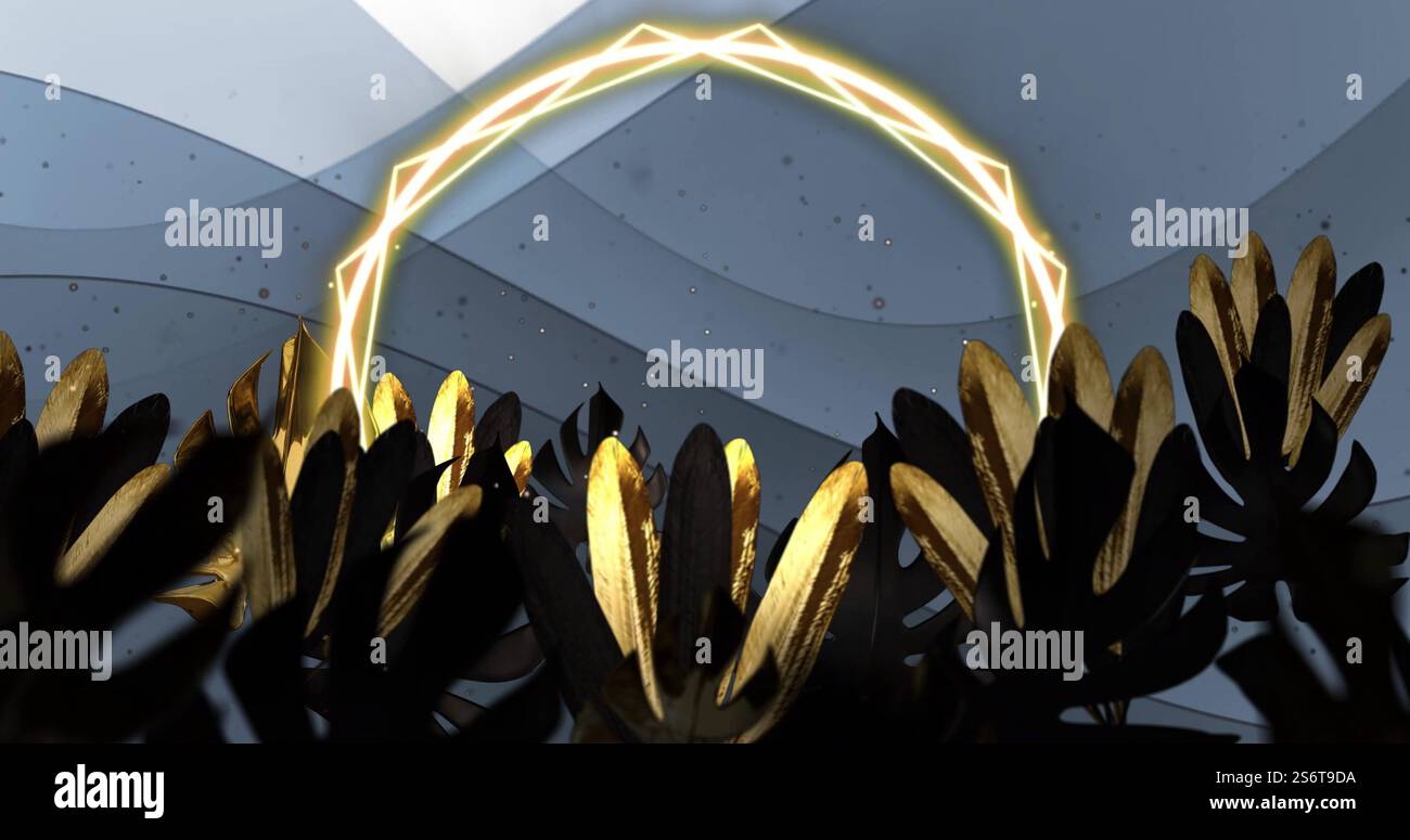 Vibrant ring of golden accents hi-res stock photography and images - Alamy