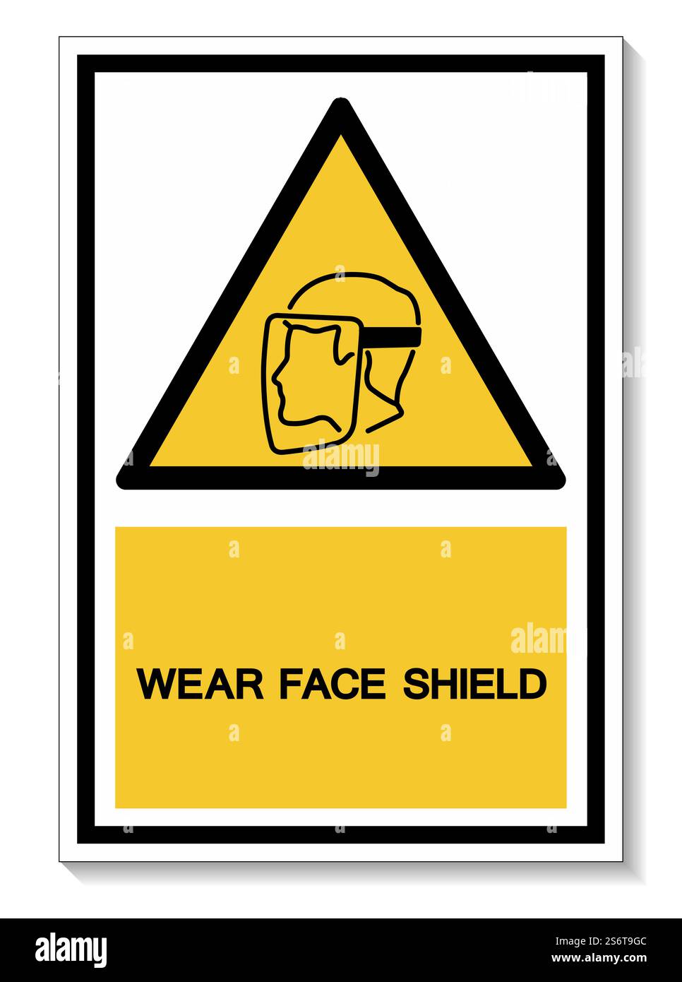 Symbol Face Shield Must Be Worn sign Isolate On White Background,Vector ...