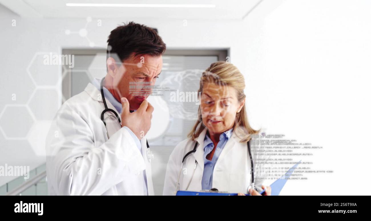 Image of data processing with brains and molecules over diverse doctors ...