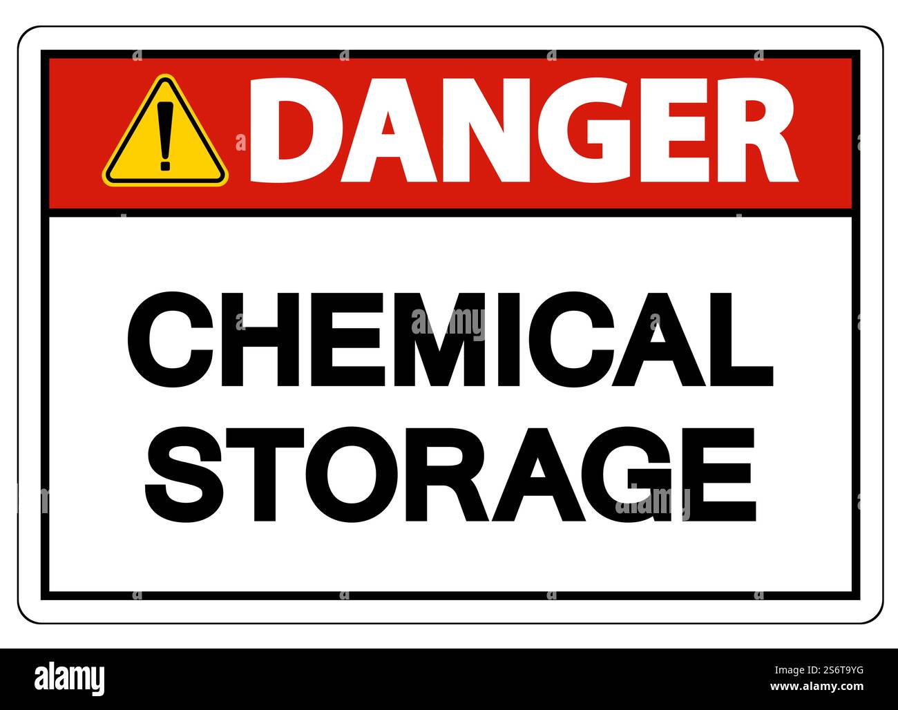 Danger Chemical Storage Sign On White Background Stock Vector Image ...