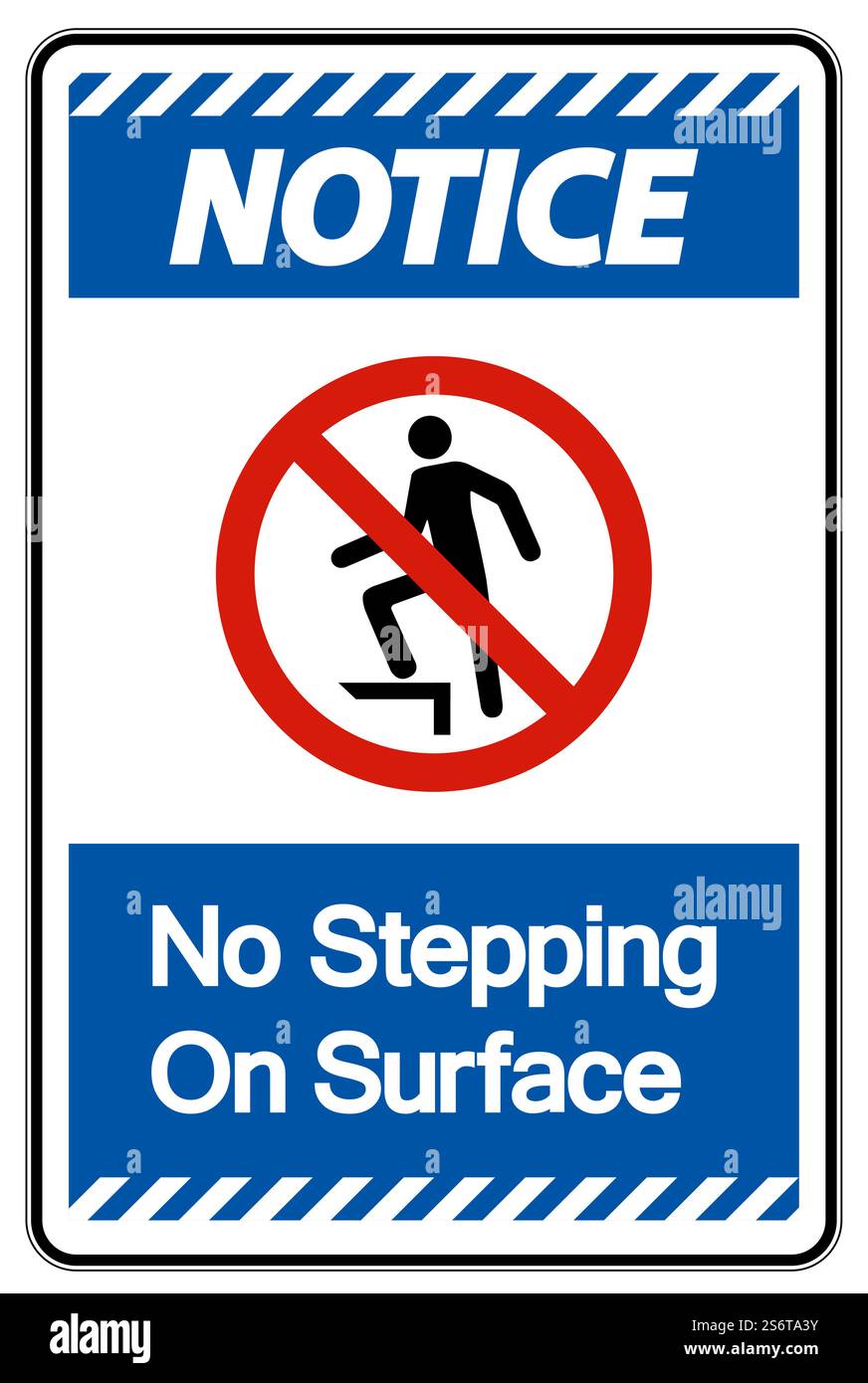 Notice No Stepping On Surface Symbol Sign Stock Vector Image & Art - Alamy