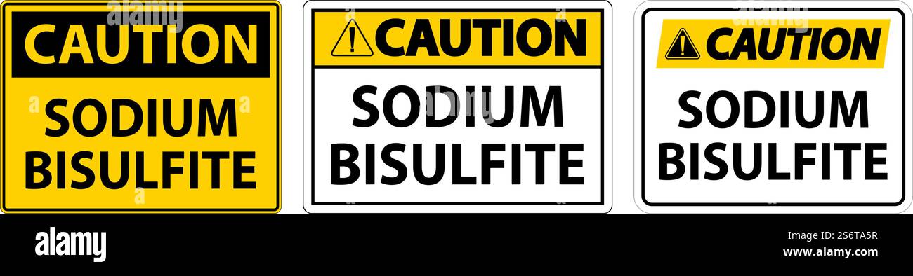 Chemical Caution Sign Sodium Bisulfite Label Stock Vector Image & Art ...