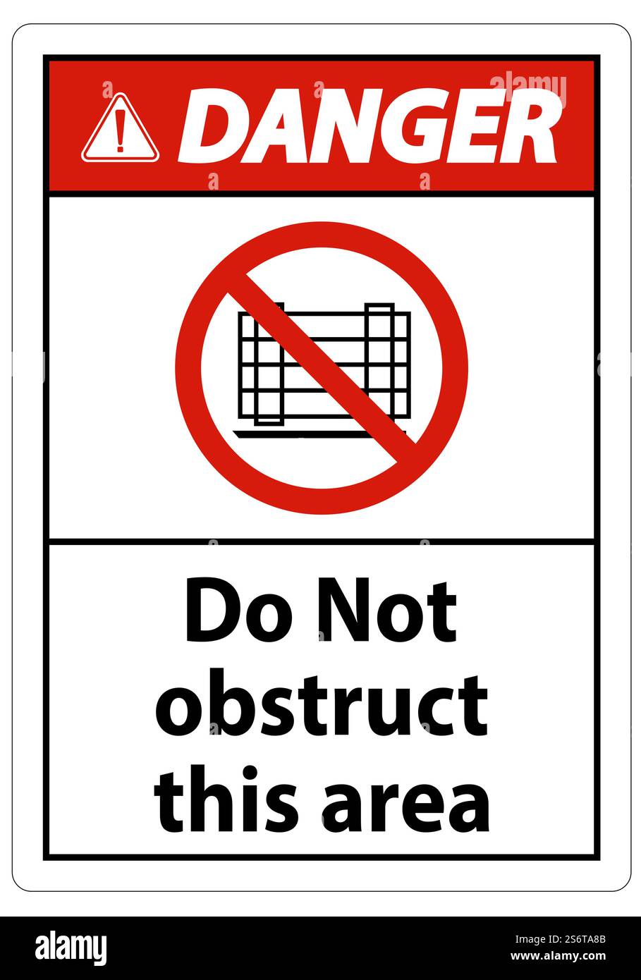 Danger Do Not Obstruct This Area Signs Stock Vector Image & Art - Alamy