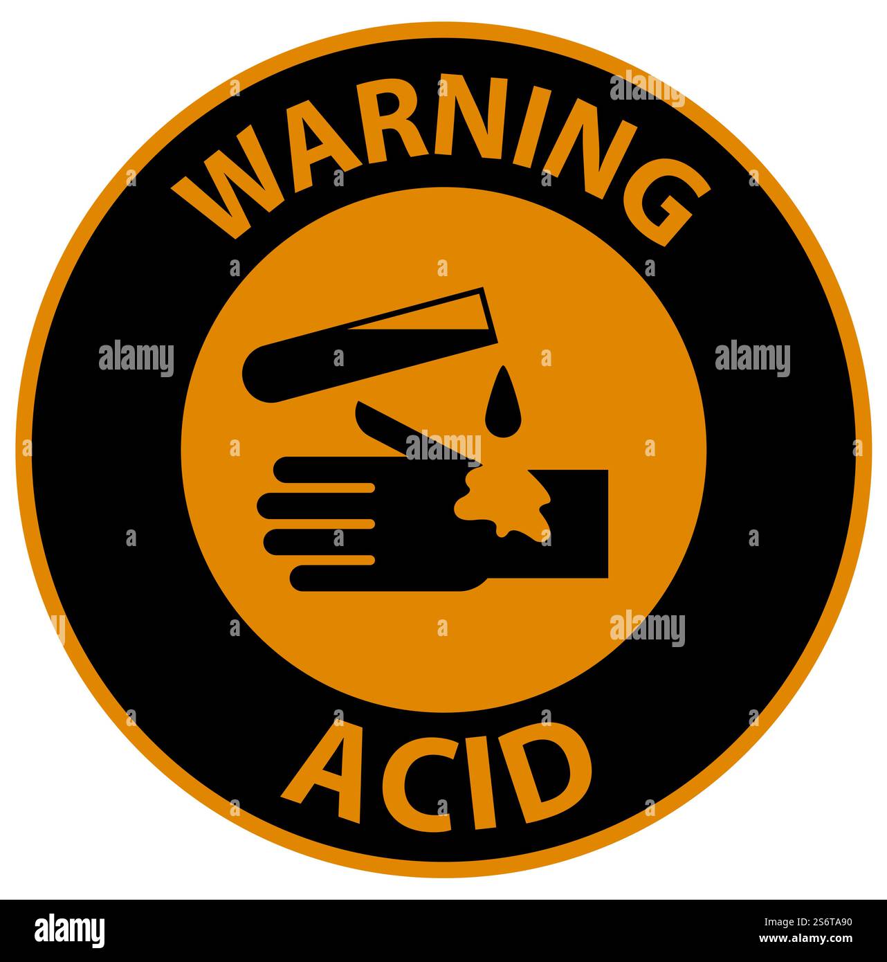 Label Acid Warning Sign On White Background Stock Vector Image & Art ...