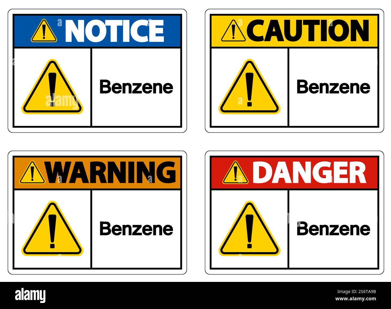 Danger Benzene Symbol Sign On White Background Stock Vector Image & Art ...