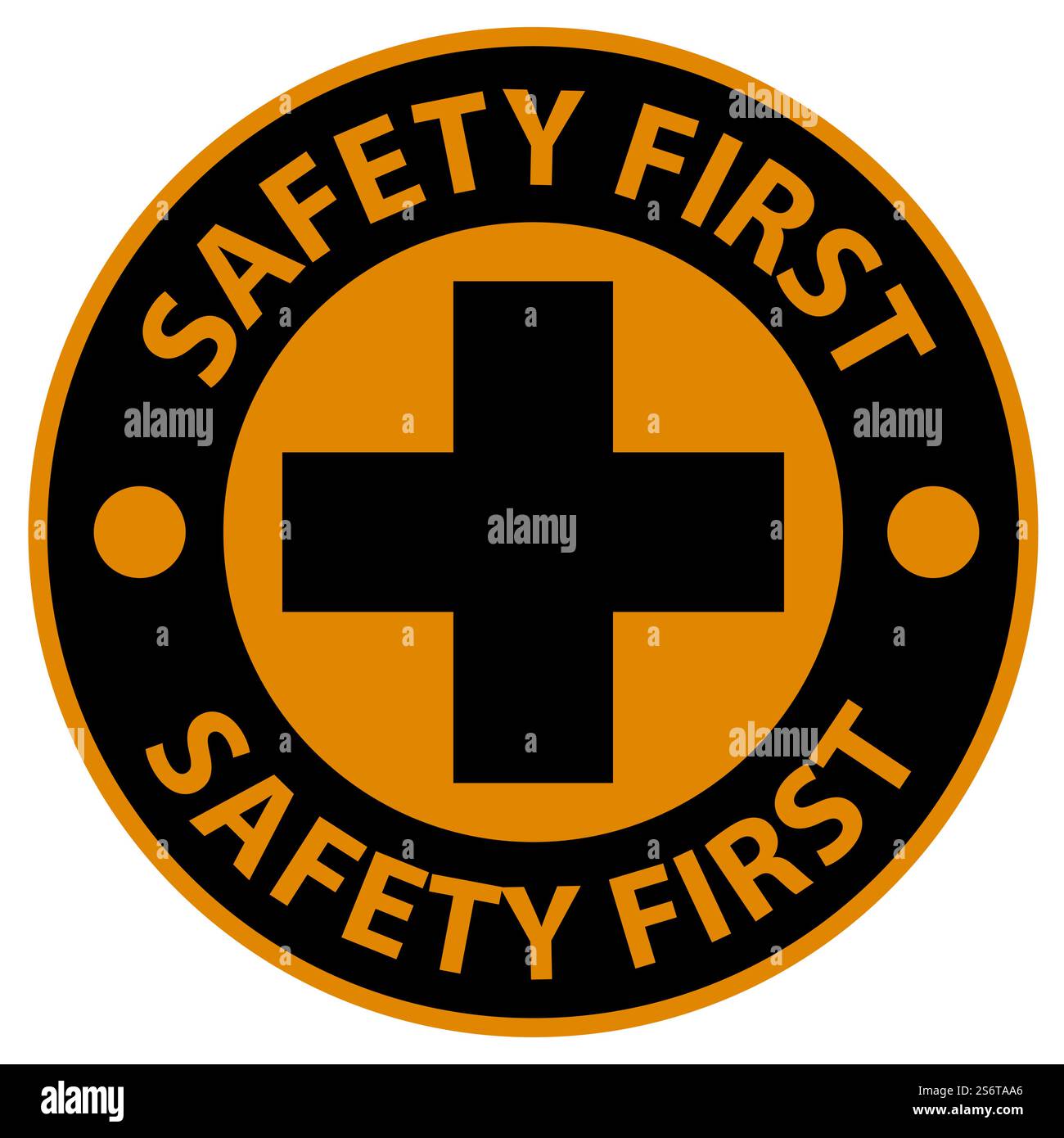 Warning Safety First Sign On White Background Stock Vector Image & Art ...