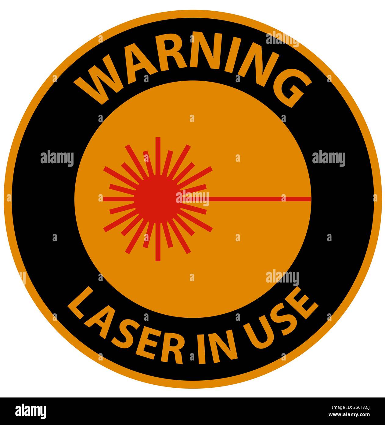 Warning Laser In Use Symbol Sign On White Background Stock Vector Image ...