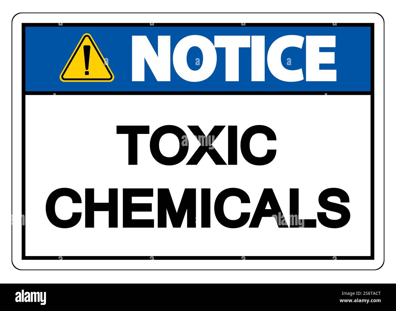 Notice first Toxic Chemicals Symbol Sign On White Background Stock ...