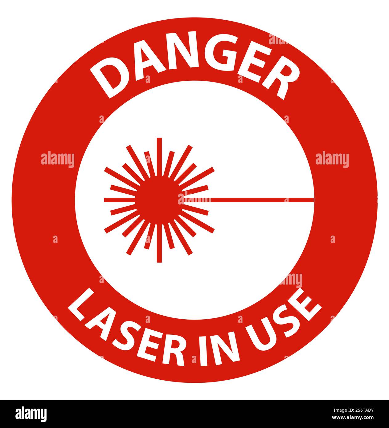 Danger Laser In Use Symbol Sign On White Background Stock Vector Image ...