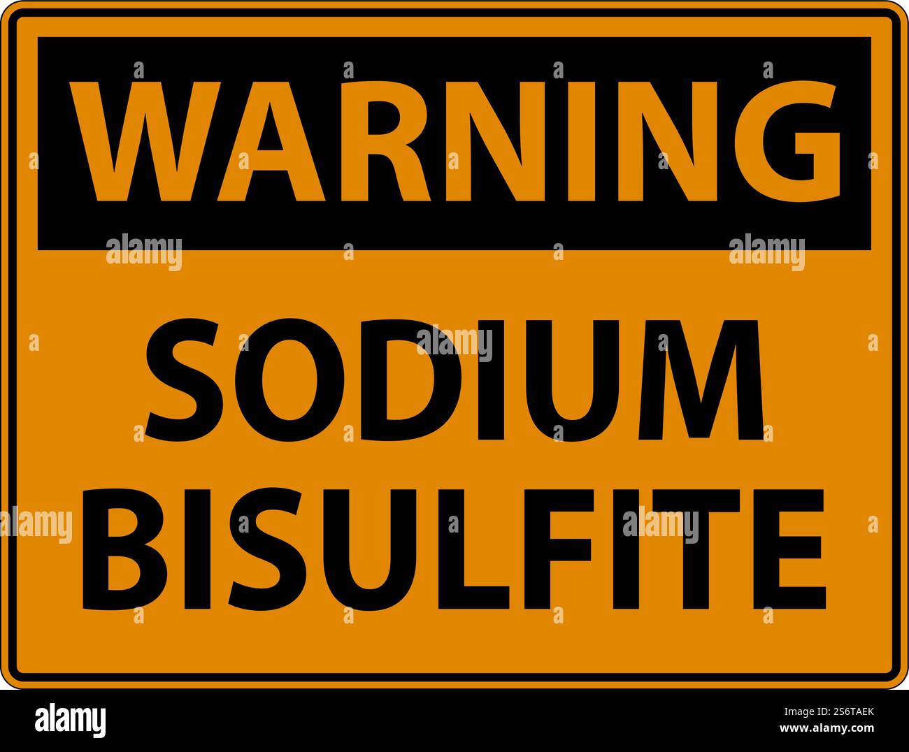 Chemical Warning Sign Sodium Bisulfite Label Stock Vector Image & Art ...