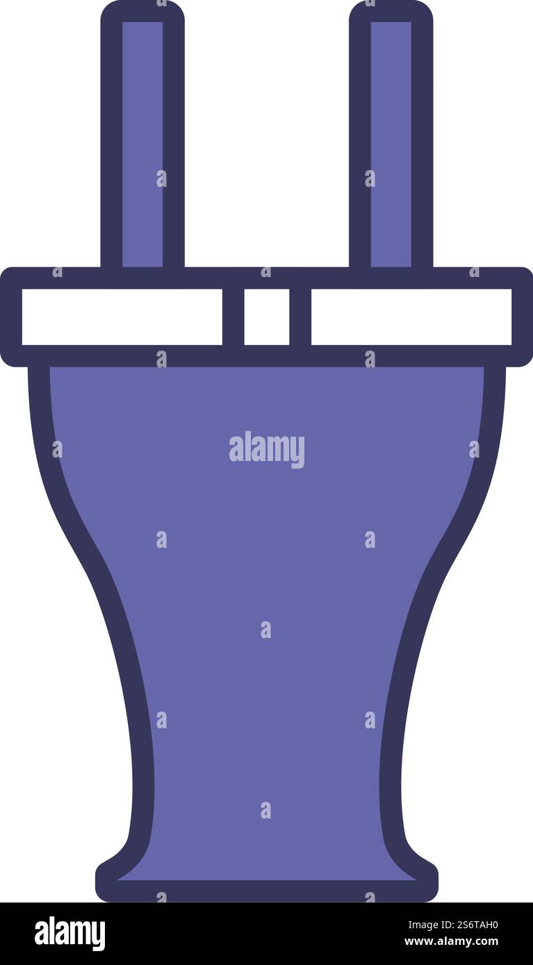 Electrical Plug Icon. Editable Bold Outline With Color Fill Design ...