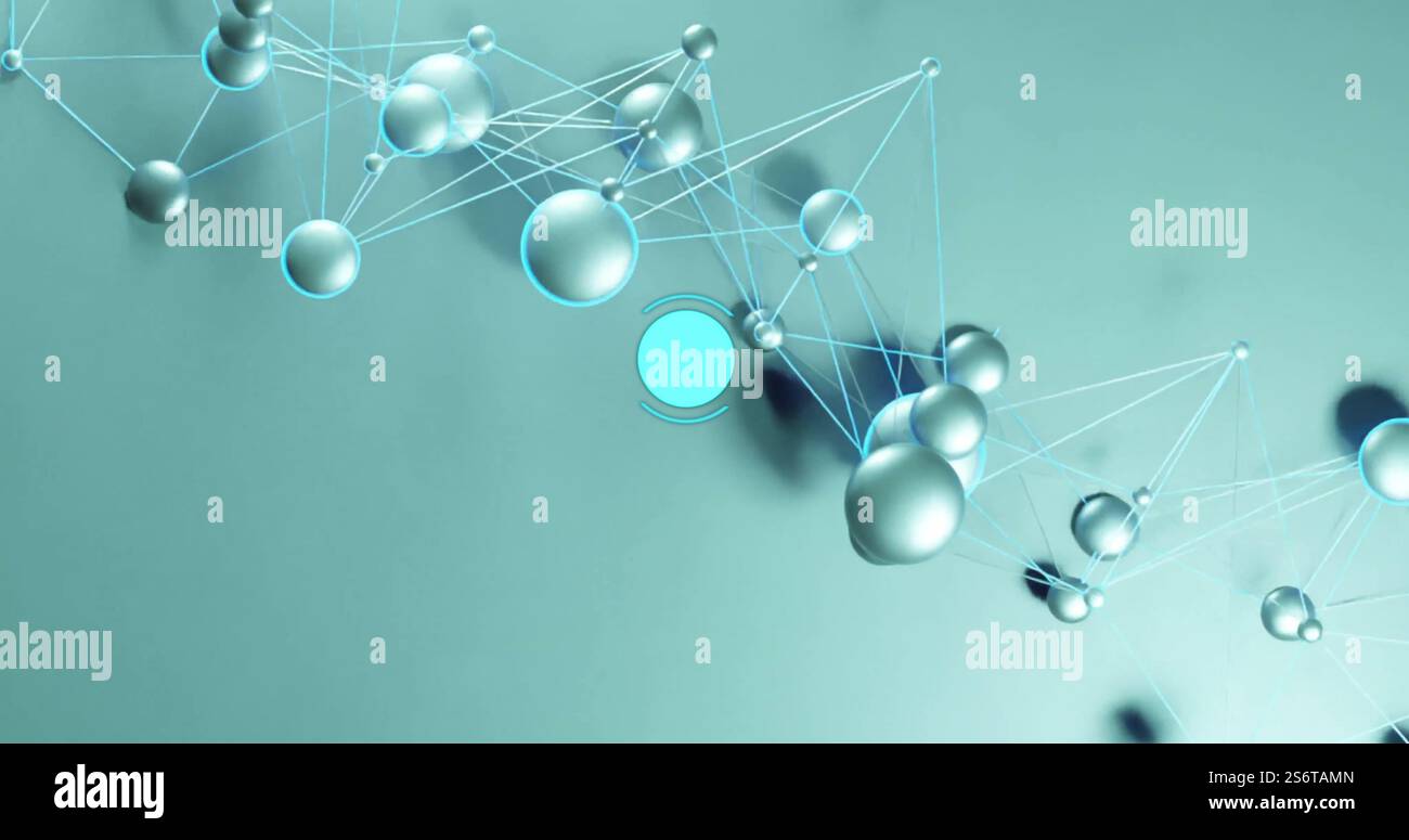 Network interconnected spheres lines circular hi-res stock photography ...