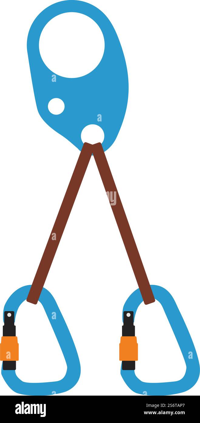 Alpinist Self Rescue System Icon. Flat Color Design. Vector ...