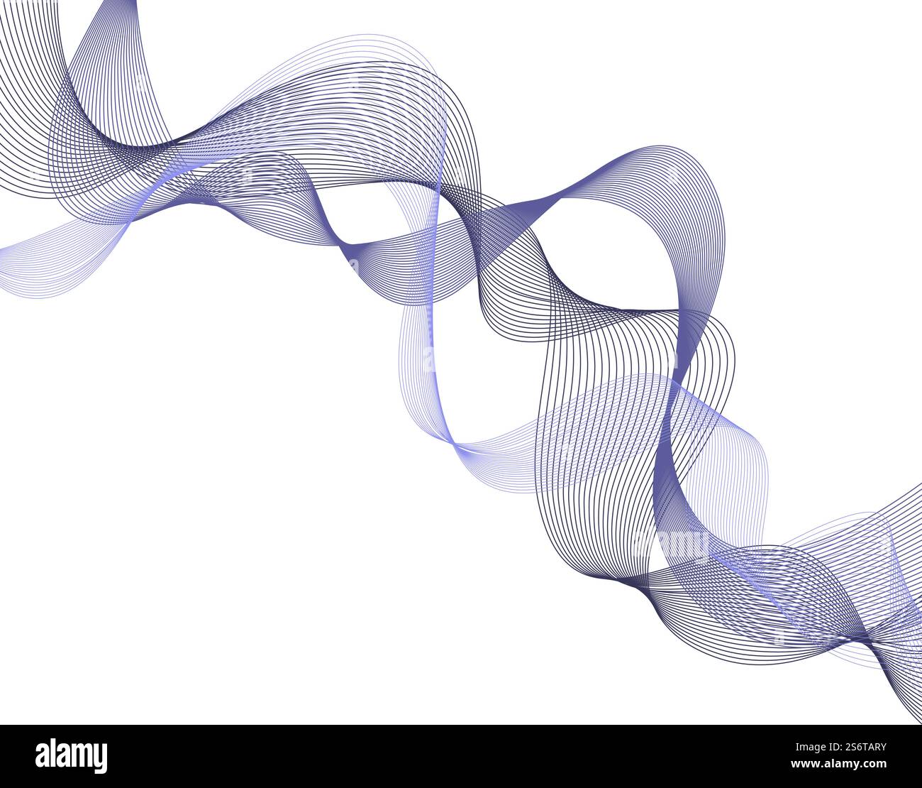 Abstract wave element from thin lines. Stylized line art background in ...