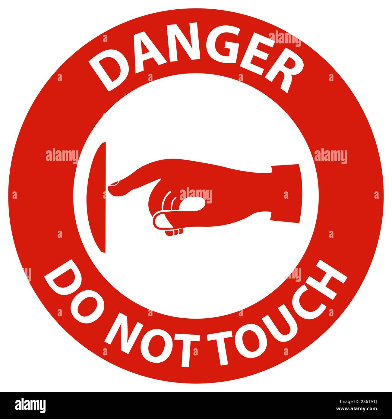 Danger Do Not Touch Sign Label On White background Stock Vector Image ...