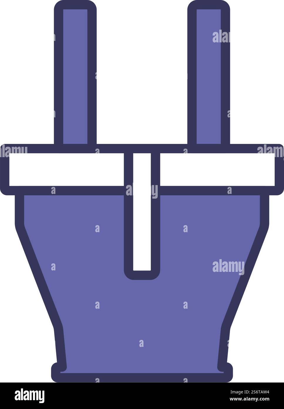 Electrical Plug Icon. Editable Bold Outline With Color Fill Design ...