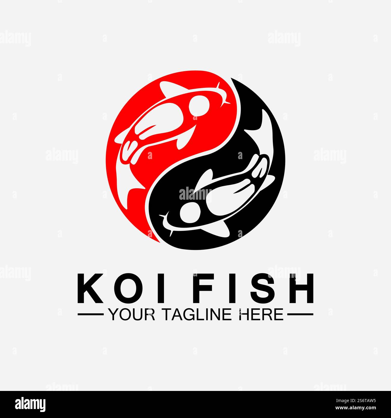 Koi Fish Logo Design Vector Template Stock Vector Image & Art - Alamy