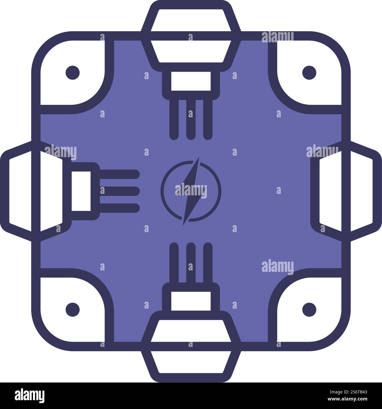 Electrical Junction Box Icon. Editable Bold Outline With Color Fill ...