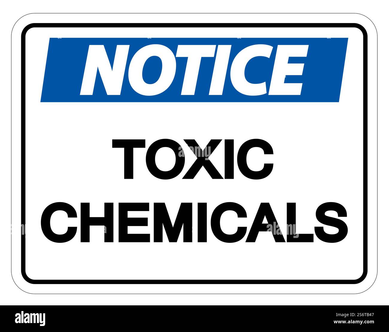 Notice first Toxic Chemicals Symbol Sign On White Background Stock ...