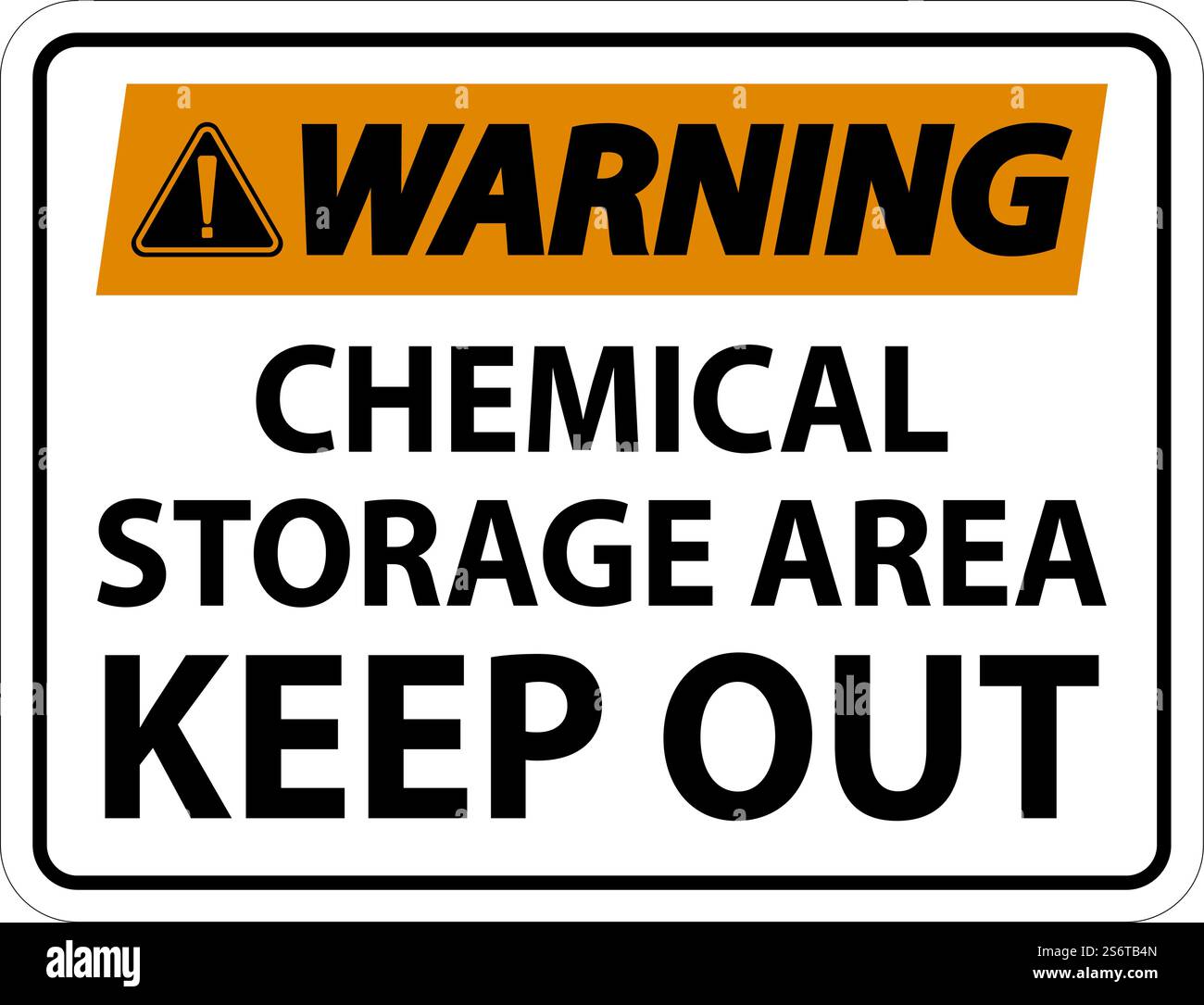 Warning Label Chemical Storage Area Keep Out Sign Stock Vector Image ...