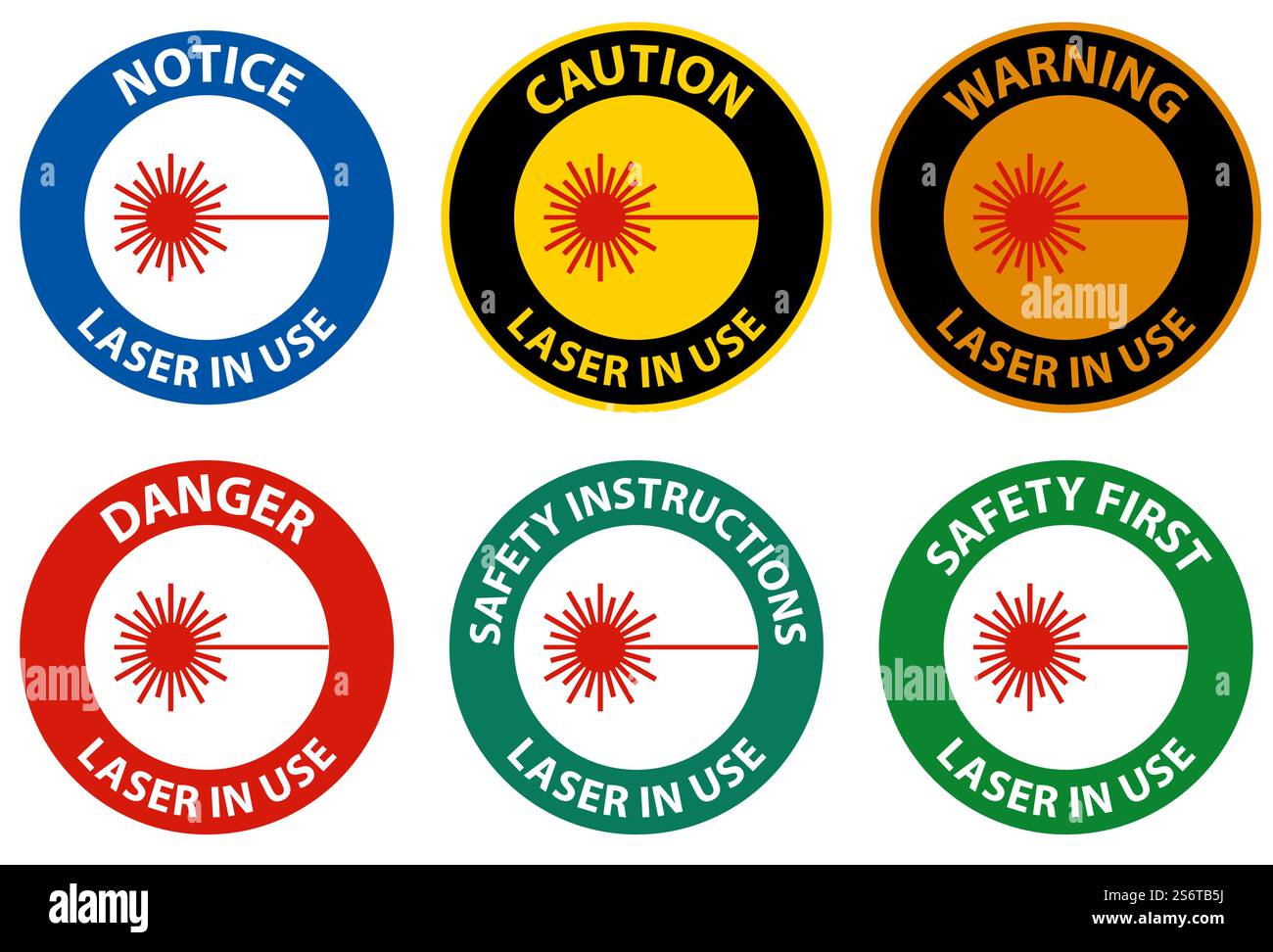 Danger Laser In Use Symbol Sign On White Background Stock Vector Image ...