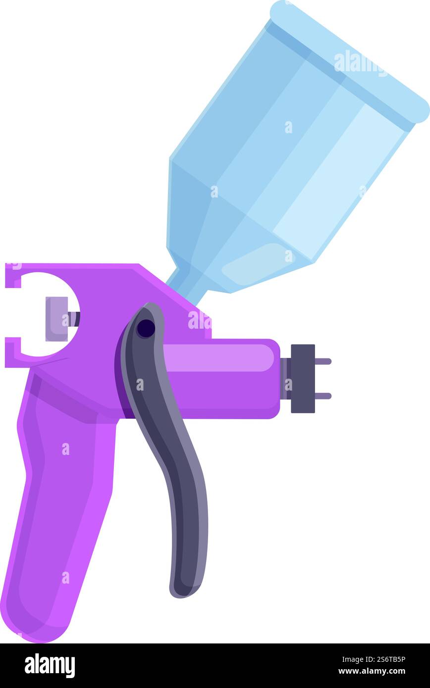 Auto painter icon cartoon vector. Paint gun. Car body paint. Auto ...