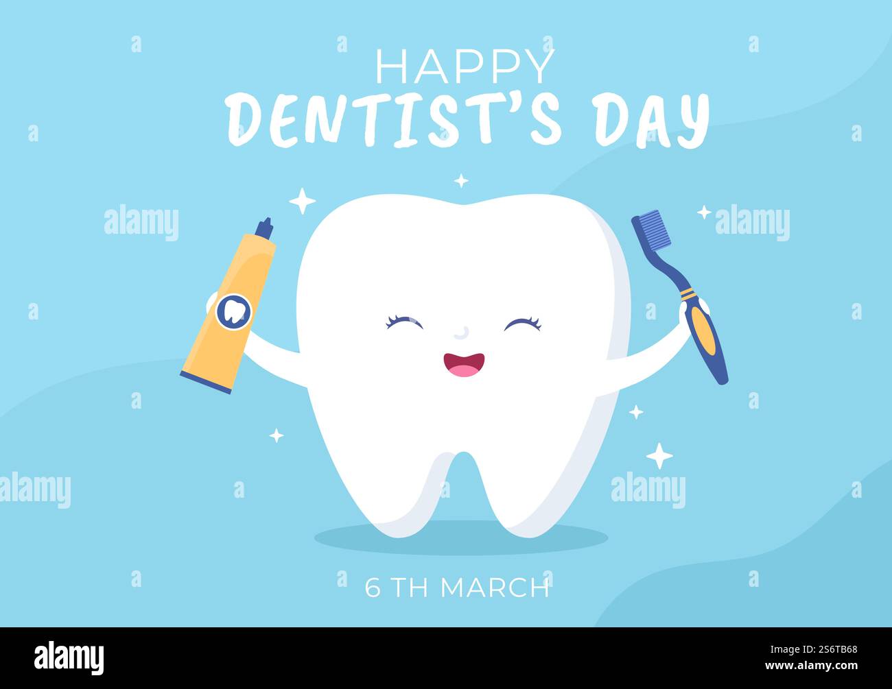 World Dentist Day with Tooth and Toothbrush to Prevent Cavities and ...