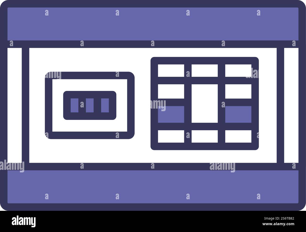 Circuit Breakers Box Icon. Editable Bold Outline With Color Fill Design ...