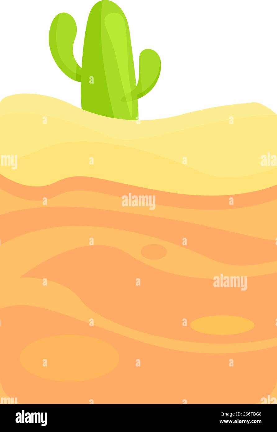 Desert ground interface icon cartoon vector. Computer gameplay. Machine ...