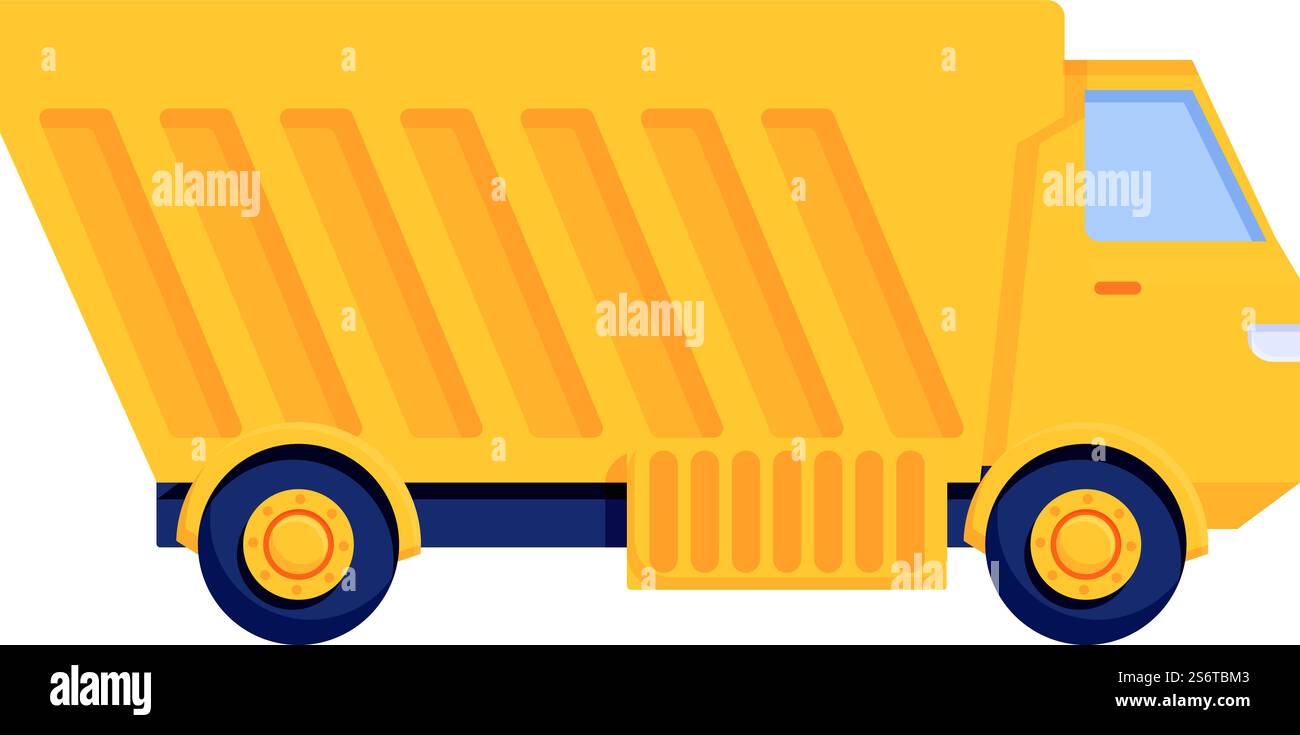Loader truck icon cartoon vector. Mine construction. Top view. Loader ...