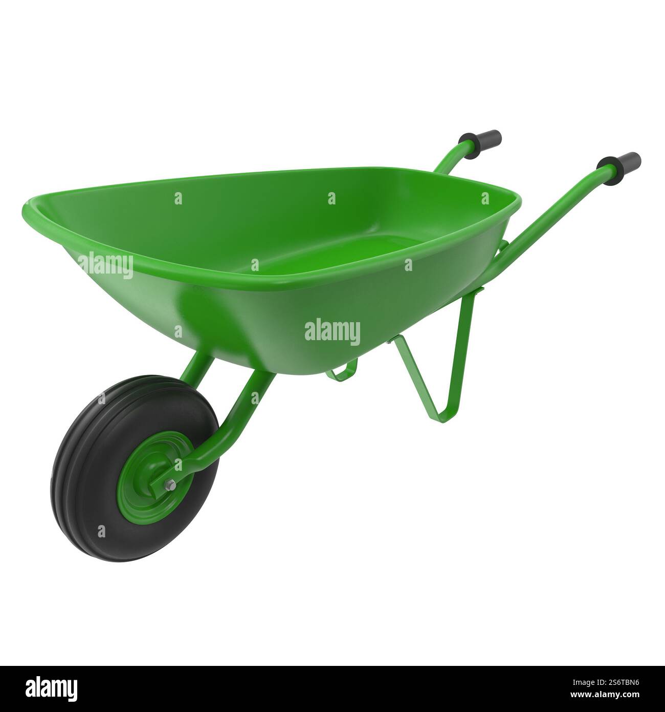 Green Wheelbarrow , This is a 3d rendered computer generated image ...