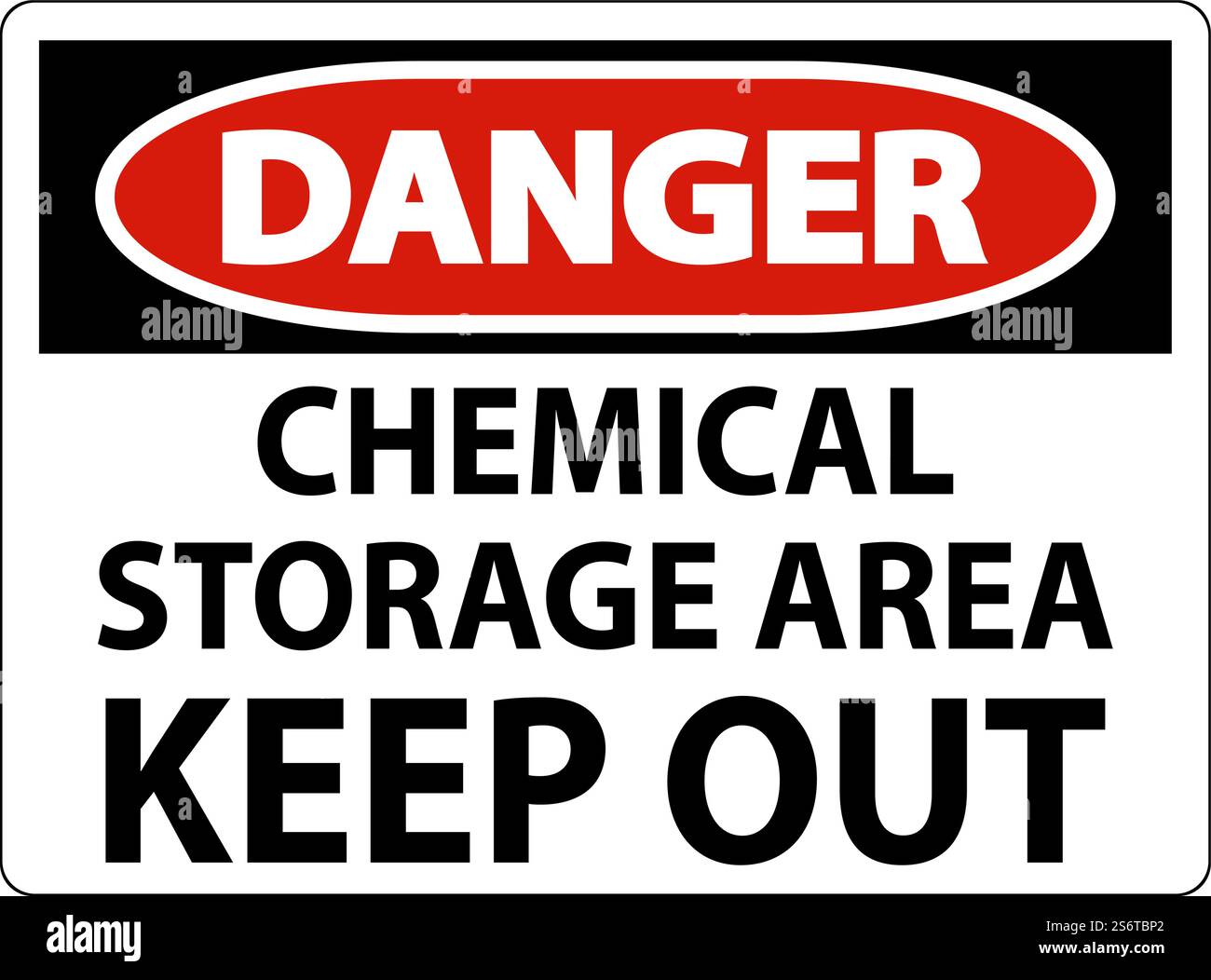 Danger Label Chemical Storage Area Keep Out Sign Stock Vector Image ...