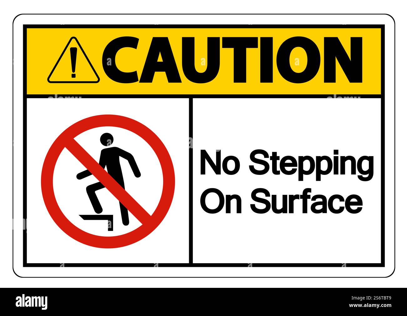 Caution No Stepping On Surface Symbol Sign Stock Vector Image & Art - Alamy