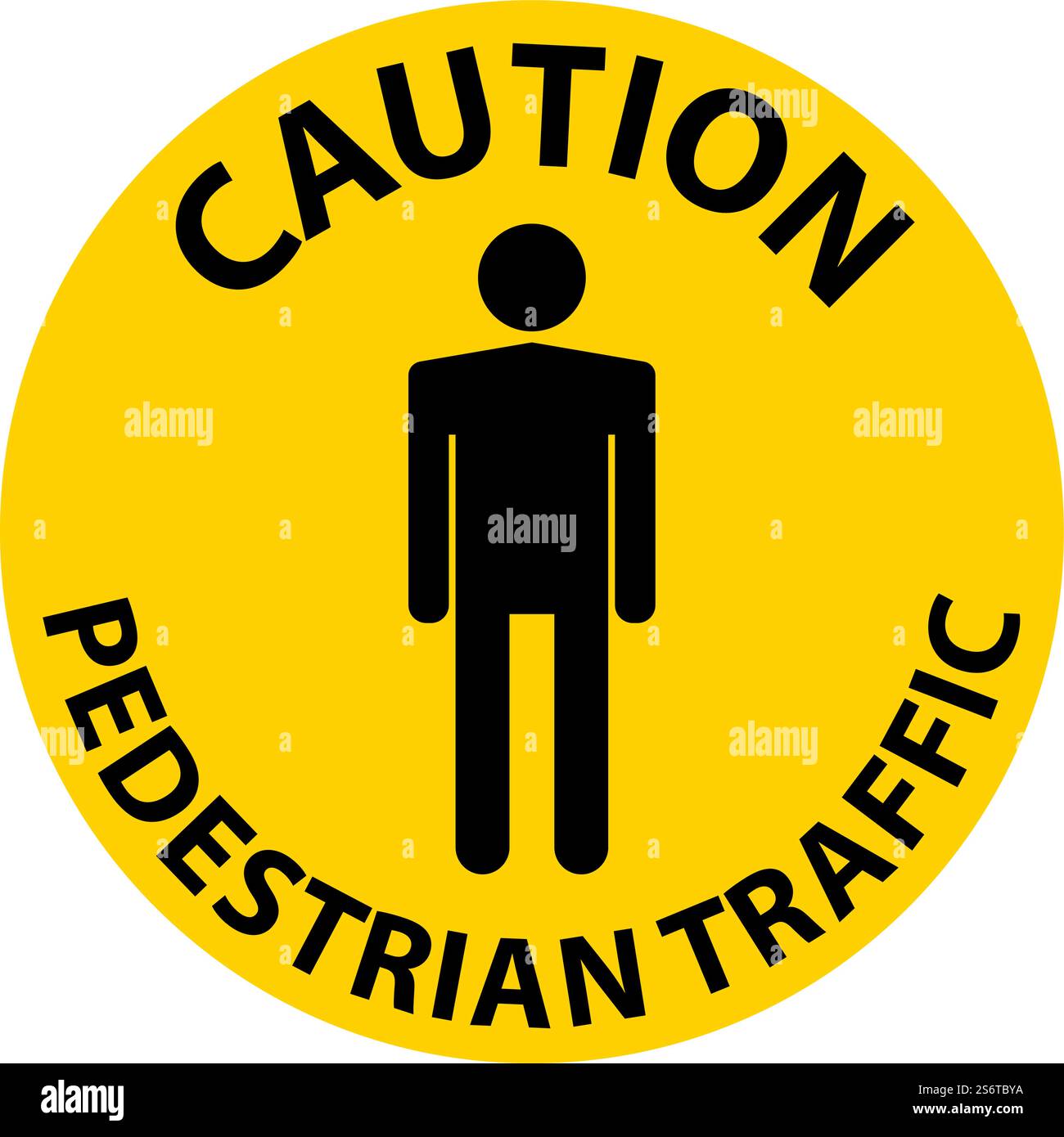 Pedestrian Traffic Hazard Caution Sign Stock Vector Image & Art - Alamy