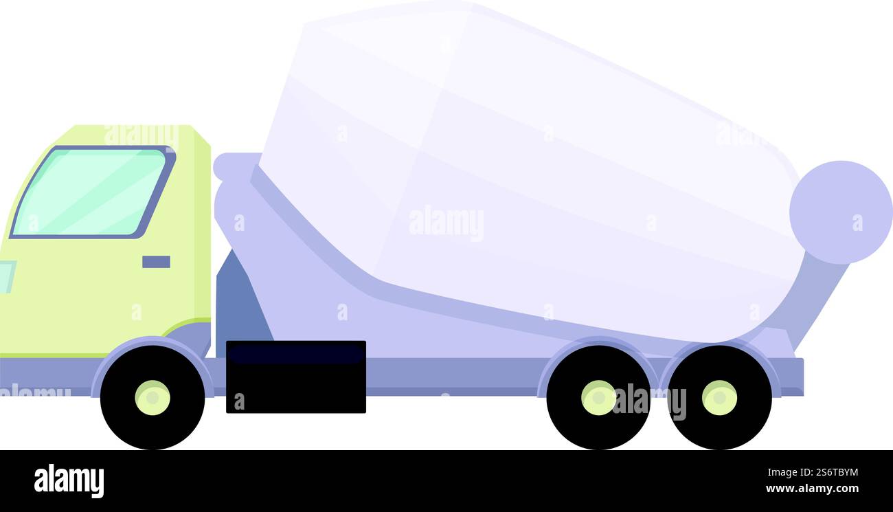 Construction cement mixer icon cartoon vector. Concrete truck. Building ...
