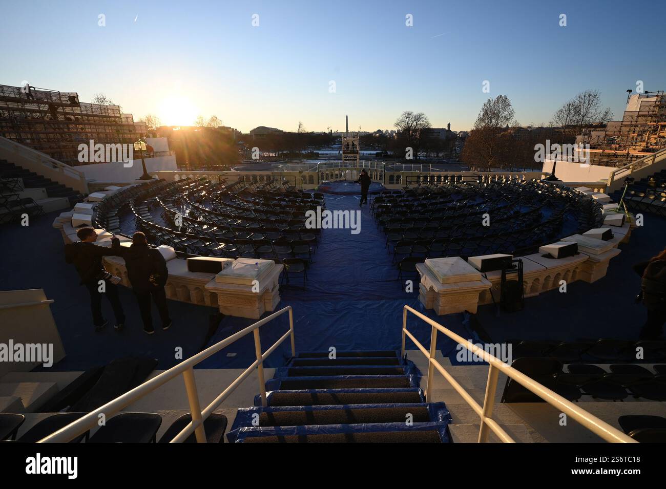 Washington, United States. 17th Jan, 2025. Preparations have stopped at ...