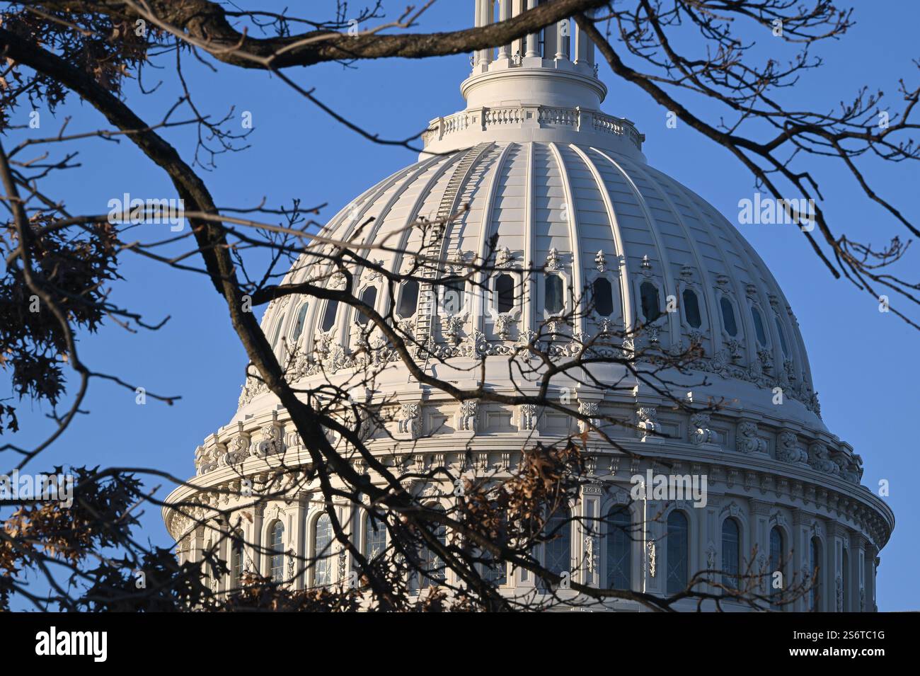Washington, United States. 17th Jan, 2025. Preparations have stopped at ...