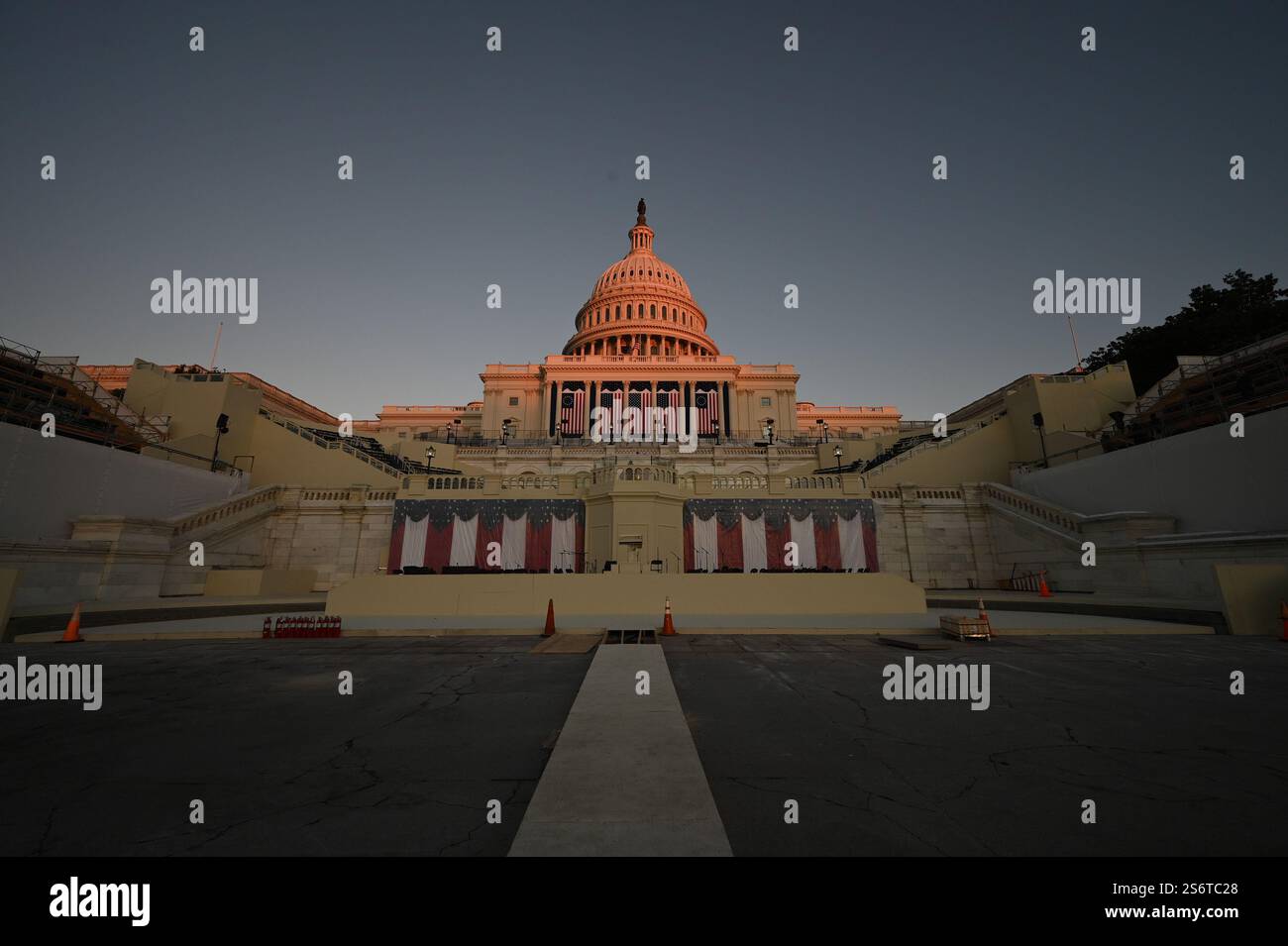 Washington, United States. 17th Jan, 2025. Preparations have stopped at ...