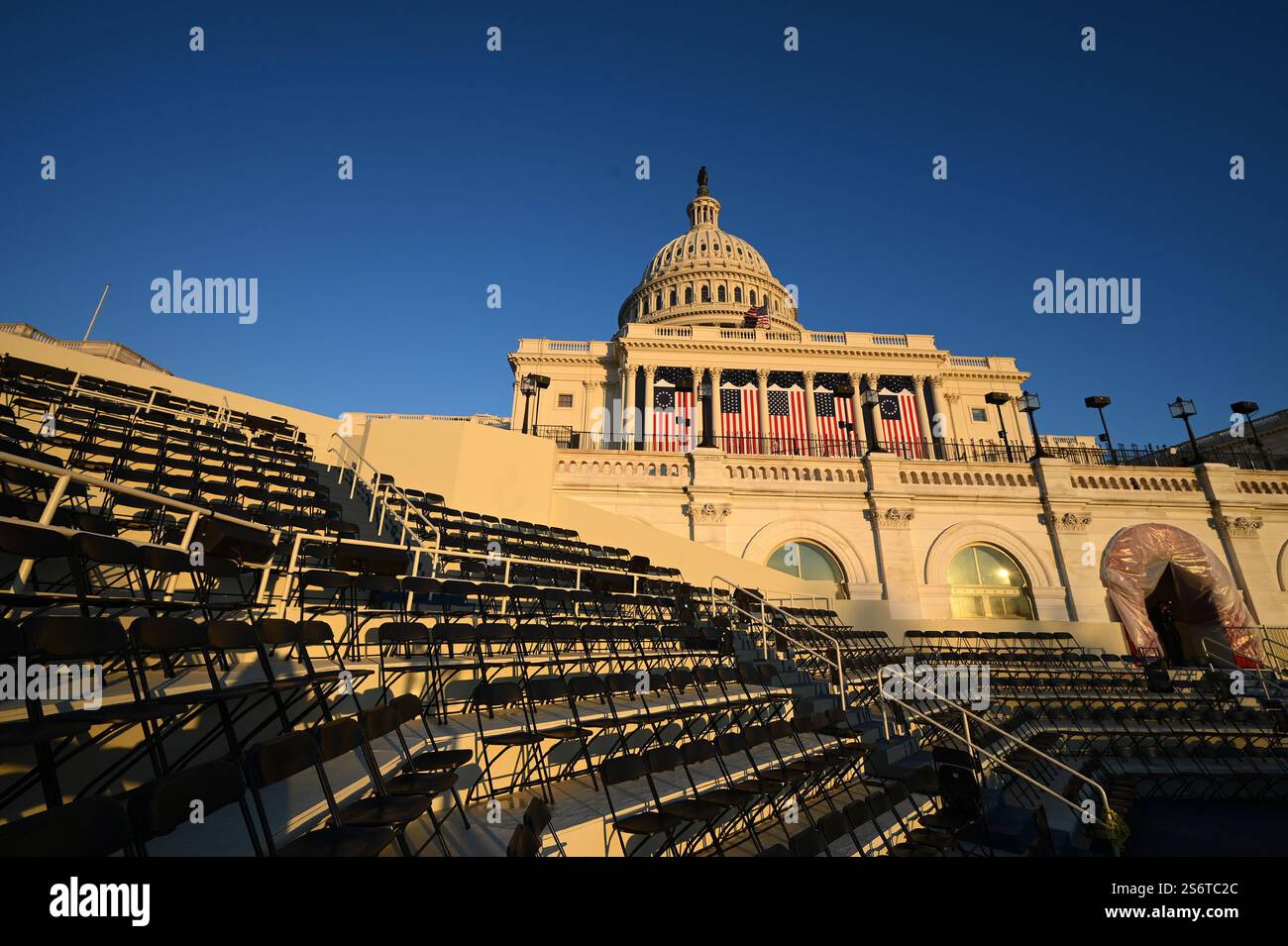 Washington, United States. 17th Jan, 2025. Preparations have stopped at ...