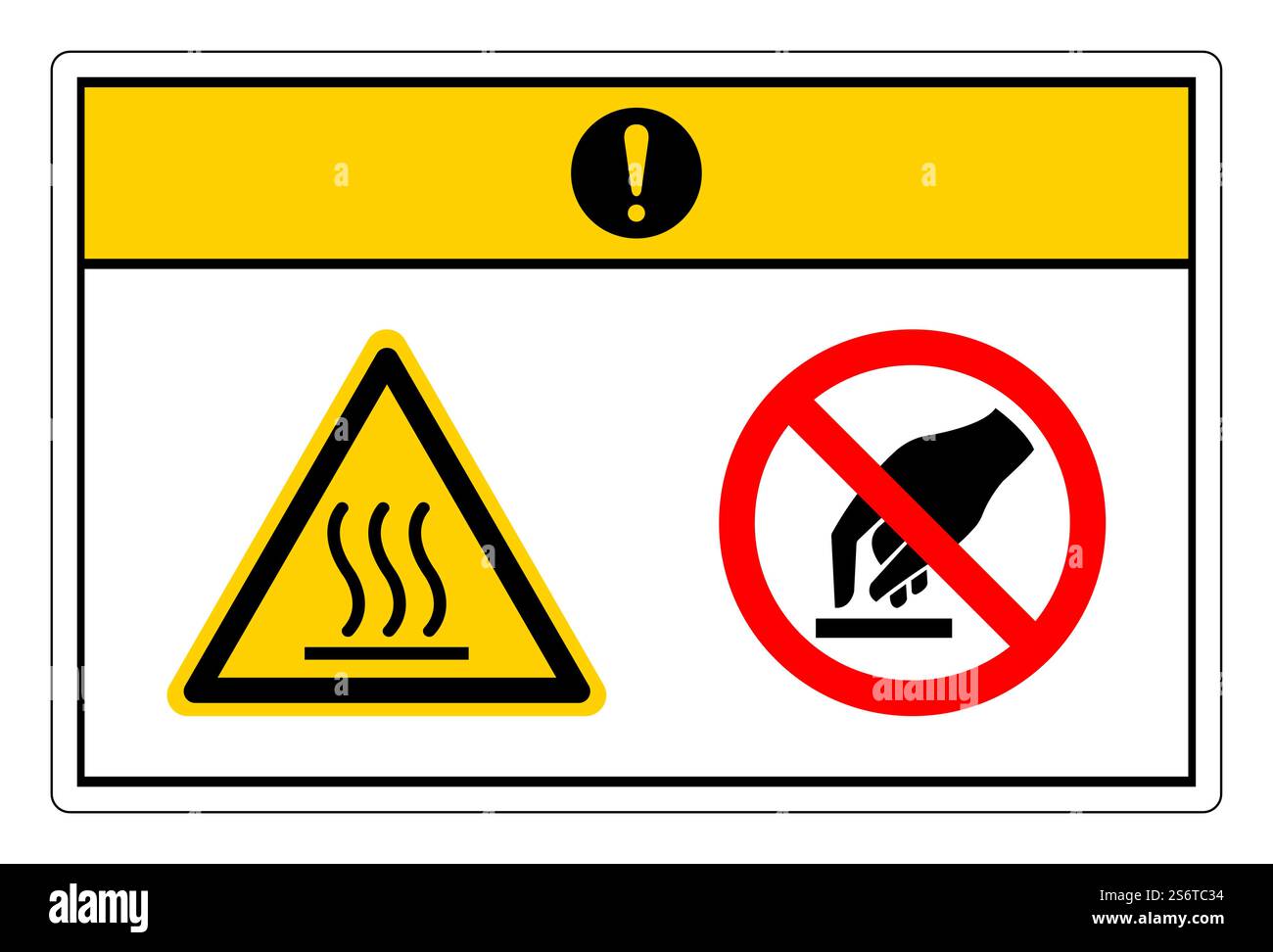 Caution Hot Surface Do Not Touch Symbol Sign On White Background Stock ...