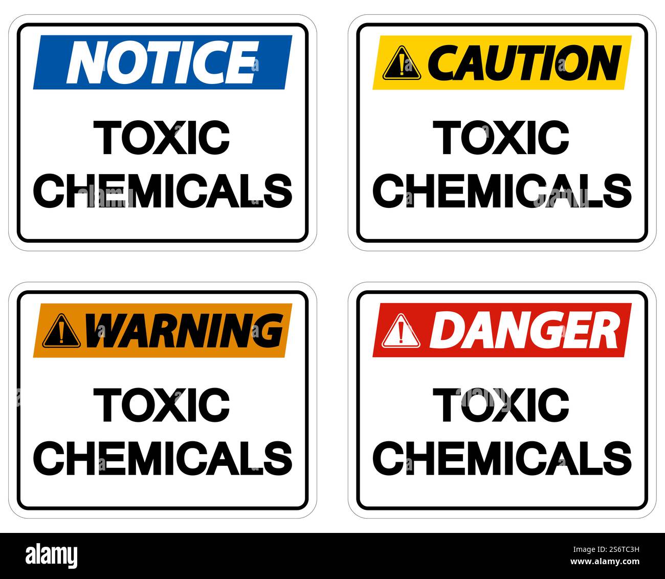 Danger Toxic Chemicals Symbol Sign On White Background Stock Vector ...