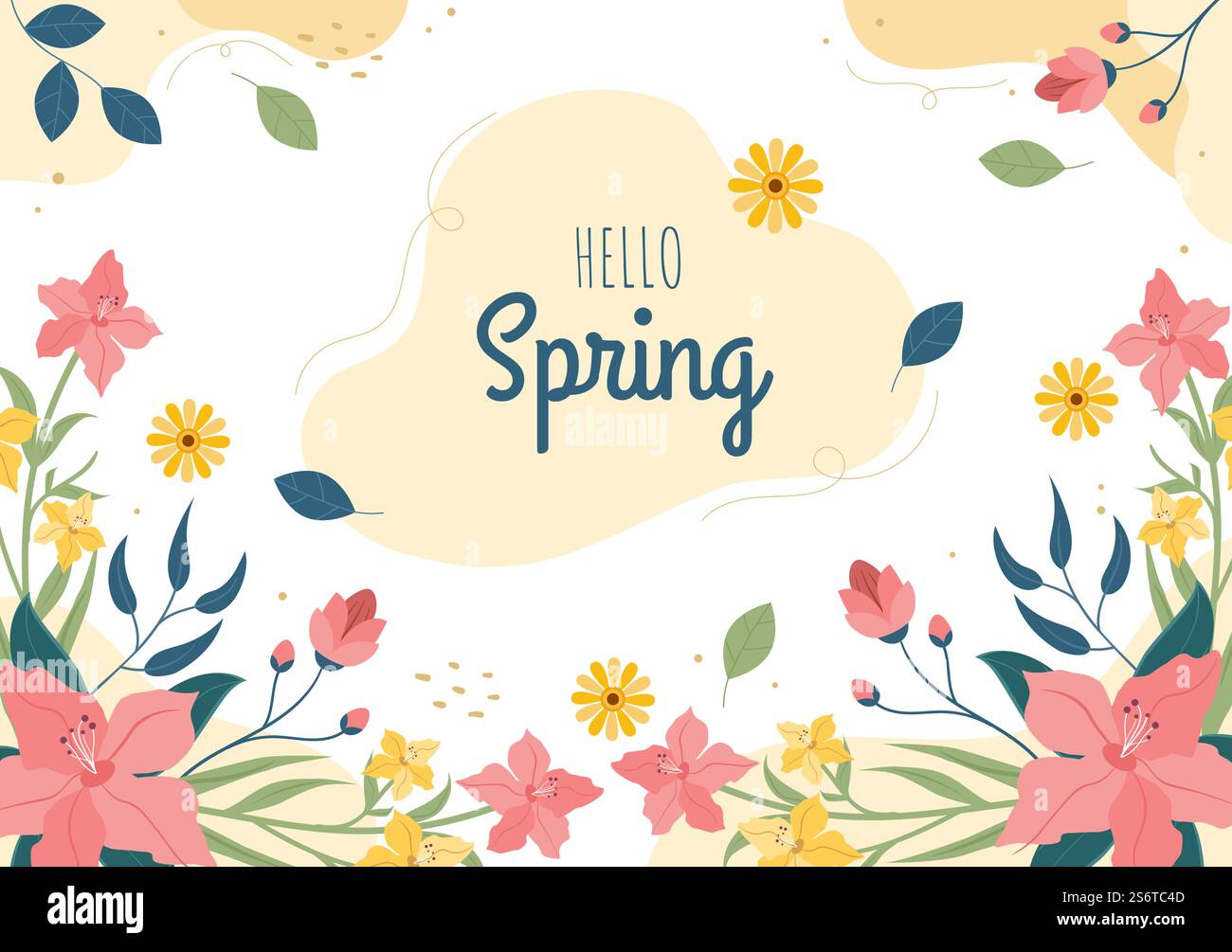 Spring Time Background with Flowers Season and Plant for Promotions ...
