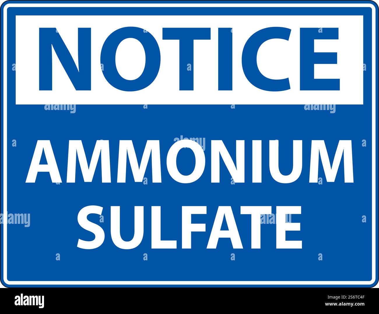 Notice Ammonium Sulfate Symbol Sign On White Background Stock Vector ...